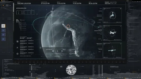 Spy system scanning the world map and de... | Stock Video | Pond5