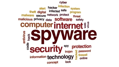 Spyware animated word cloud, text design... | Stock Video | Pond5