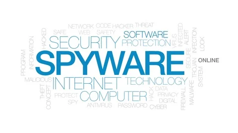 Spyware animated word cloud, text design... | Stock Video | Pond5