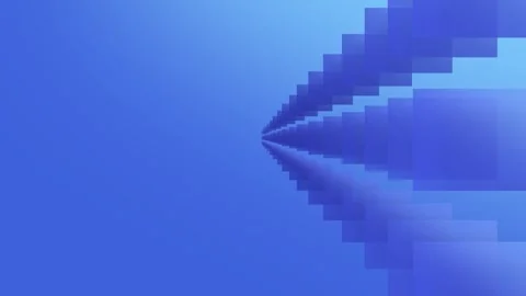 Square 3d transparent shapes on blue bac... | Stock Video | Pond5