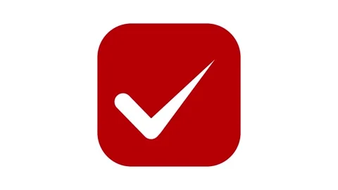 Square check mark icon, Checkmark symbol... | Stock Video | Pond5