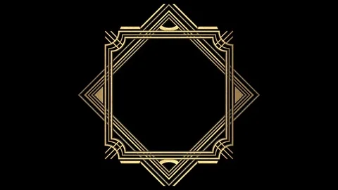 Square Frame Art Deco animation. Incl AL... | Stock Video | Pond5