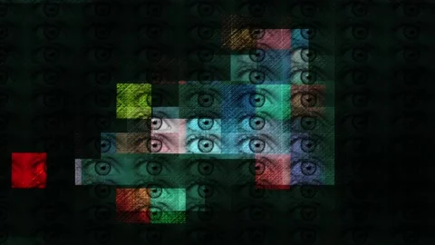 Squares Eyes Vj Loop Animation Backgroun... | Stock Video | Pond5