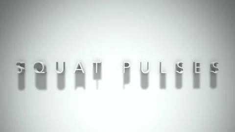 squat pulses 3D title animation white te... | Stock Video | Pond5