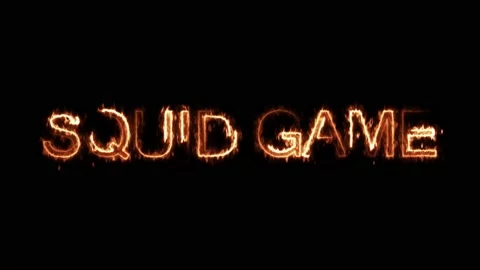 The squid game is on fire. Animation on ... | Stock Video | Pond5