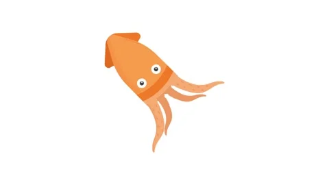 Squid icon animation for motion graphics... | Stock Video | Pond5