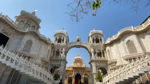 Sri Krishna Balaram Mandir ISKCON locate... | Stock Video | Pond5