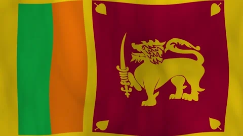 Sri Lanka Flag Waving in 3D Animation | Stock Video | Pond5