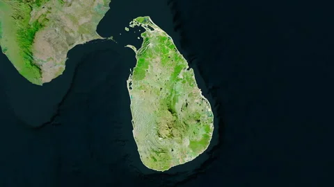 Sri Lanka map - solid. Regions. Satellit... | Stock Video | Pond5