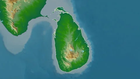 Sri Lanka Map Zoom Border Physical Stock Video Pond5