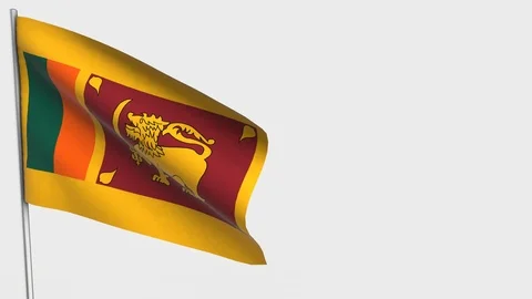 Sri Lanka waving flag animation on Flagp... | Stock Video | Pond5