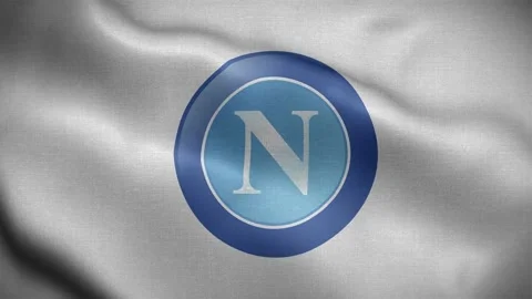 SSC Napoli Italy White Logo Flag Loop Ba... | Stock Video | Pond5