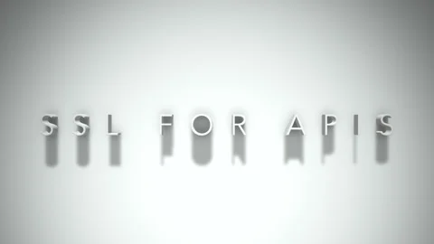 ssl for apis 3D title animation white te... | Stock Video | Pond5