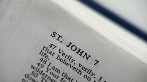 St. John Turn Pages Bible Background | Stock Video | Pond5