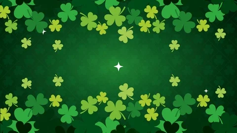 st patricks day animated card with clove... | Stock Video | Pond5