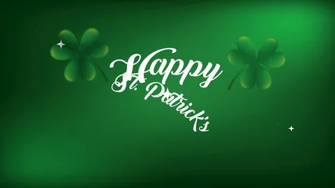 st patricks day animated card with lette... | Stock Video | Pond5