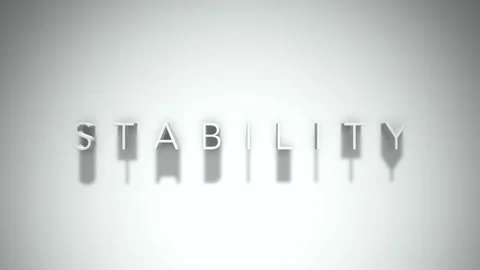 Stability 3D title animation text with s... | Stock Video | Pond5
