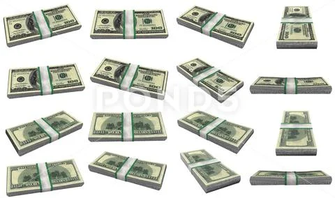 Stack Of 100 Dollar Bills. Stack Of One Hundred Dollar Bills ~ Clip Art ...