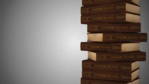 A Stack of Books Background in a 3D anim... | Stock Video | Pond5