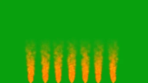 Stack effect of fire on green screen bac... | Stock Video | Pond5