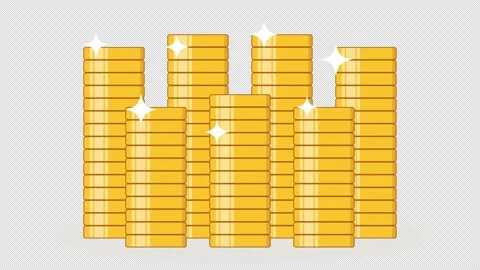 Stack of Gold Coins, illustration animat... | Stock Video | Pond5