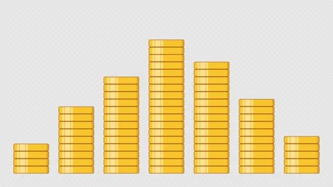 Stack of Gold Coins, illustration animat... | Stock Video | Pond5