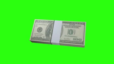 Stack of money green screen | Stock Video | Pond5