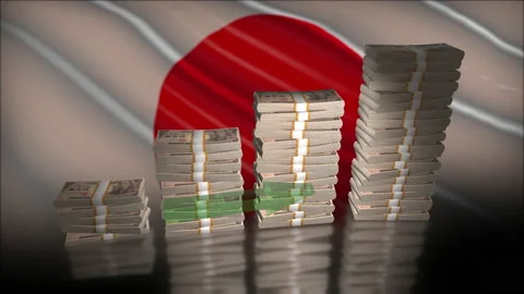 Stack of money growth chart animation | Stock Video | Pond5