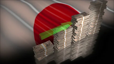 Stack of money growth chart animation | Stock Video | Pond5