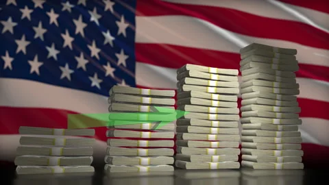 Stack of money growth chart animation | Stock Video | Pond5
