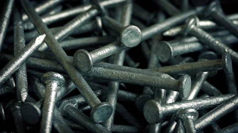 Stack Of Nails DIY Concept | Stock Video | Pond5