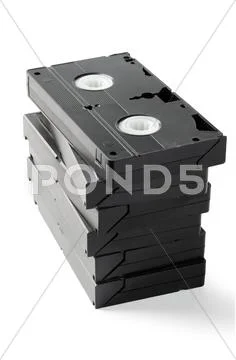 Stack of vhs cassetes ~ High Resolution & Quality #42291053