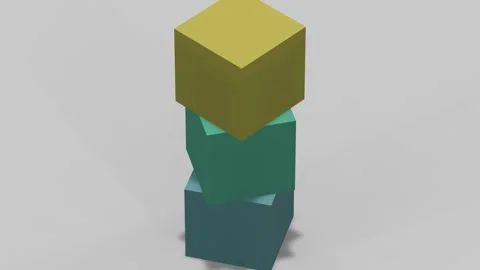 Stacked boxes 3DCG cube animation motion... | Stock Video | Pond5
