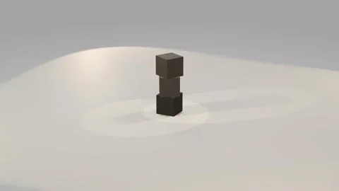 Stacked boxes 3DCG cube animation motion... | Stock Video | Pond5