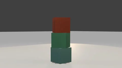 Stacked boxes 3DCG cube animation motion... | Stock Video | Pond5