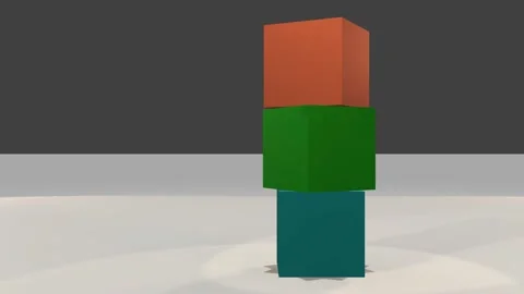 Stacked boxes 3DCG cube animation motion... | Stock Video | Pond5