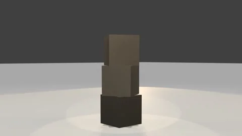 Stacked boxes 3DCG cube animation motion... | Stock Video | Pond5