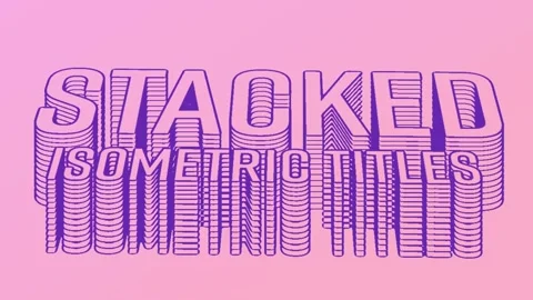 After Effects Template Stacked Isometric Titles 231882262