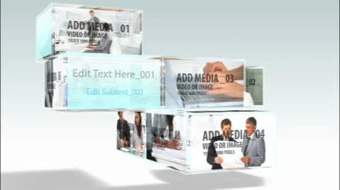 After Effects Template: Stacked Media Boxes #24869410