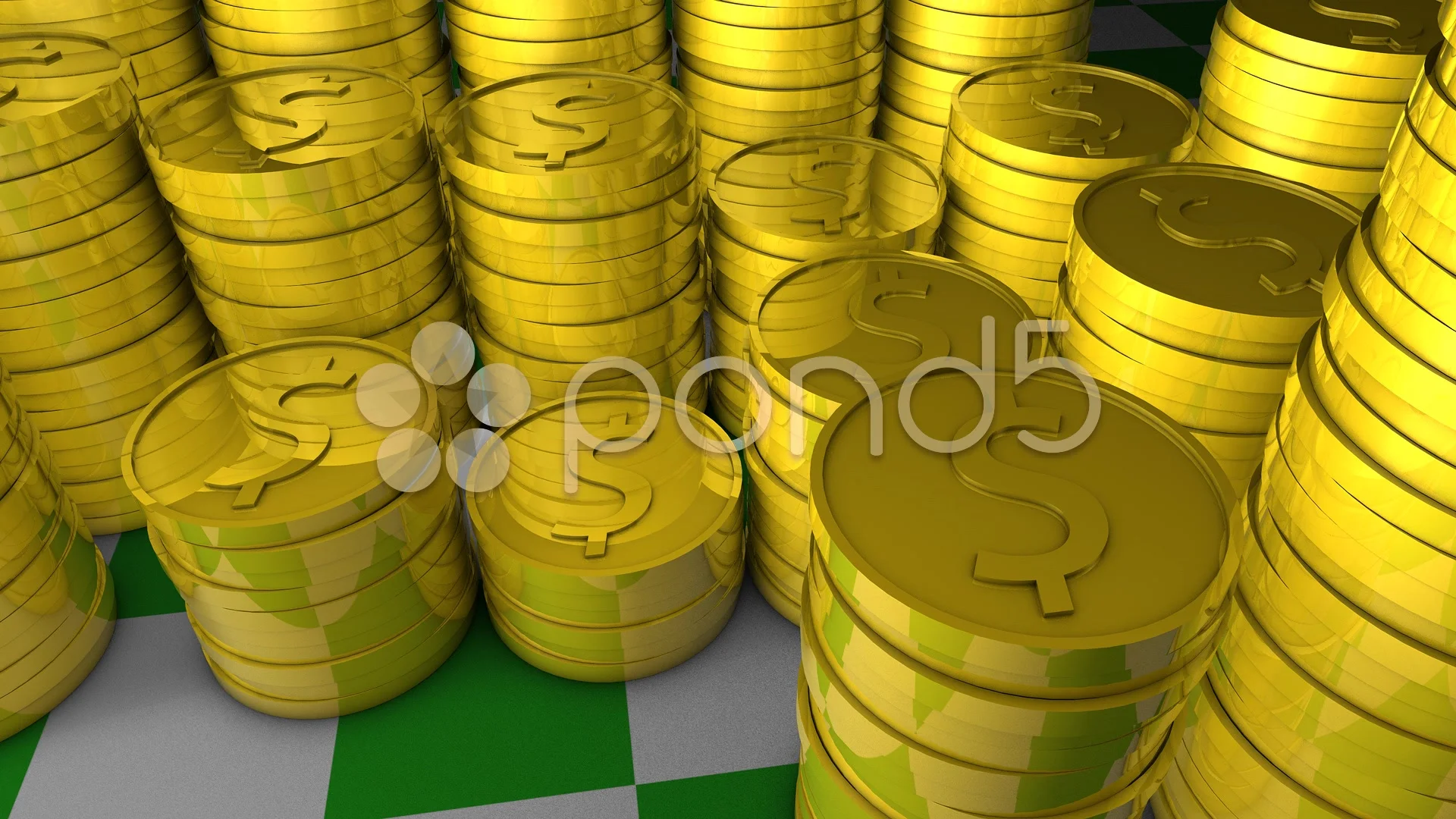 Stacks Of Gold Coins