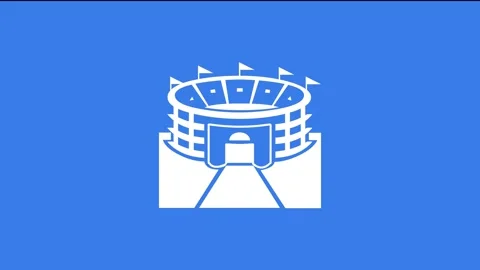 Stadium shape icon white color animation... | Stock Video | Pond5