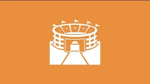 Stadium shape icon white color animation... | Stock Video | Pond5