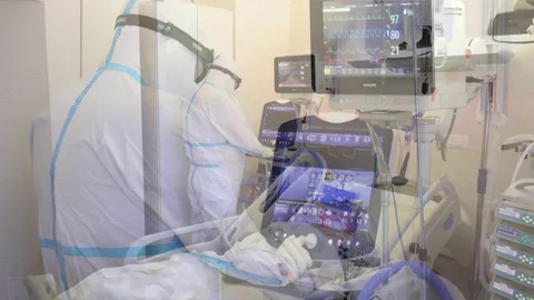 Staff at Sofia hospital struggle as Bulg... | Stock Video | Pond5