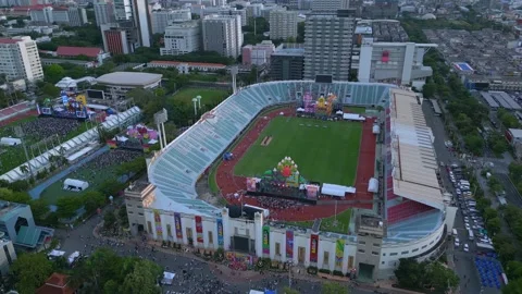 stage festival stadium soccer field Bang... | Stock Video | Pond5