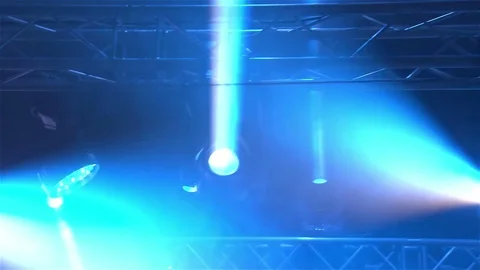Stage lights at the concert with fog, St... | Stock Video | Pond5