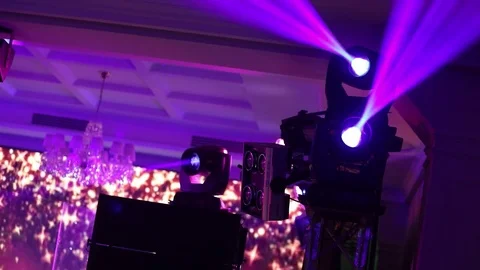 Stage lights at the concert with fog, St... | Stock Video | Pond5