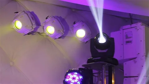 Stage lights at the concert with fog, St... | Stock Video | Pond5