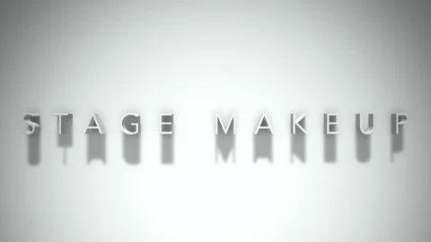 stage makeup 3D title animation white te... | Stock Video | Pond5