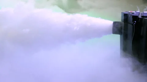 Stage Smoke Machine, LED Stage Fogger Ef... | Stock Video | Pond5