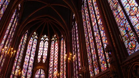 Stained Glass Cathedral Ceiling Saint Ch... | Stock Video | Pond5